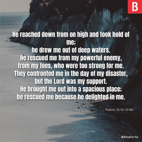 Psalms 18 16 19 Niv Bible Scripture Image Bible Portal