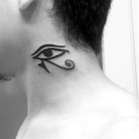 Eye Of Horus Neck Tattoo