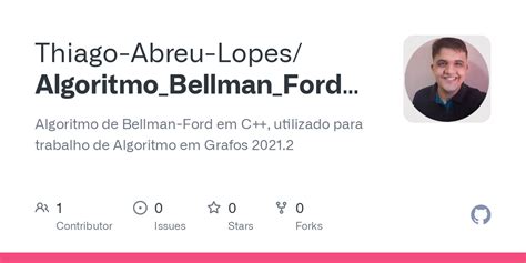 Github Thiago Abreu Lopesalgoritmobellmanfordcpp Algoritmo De