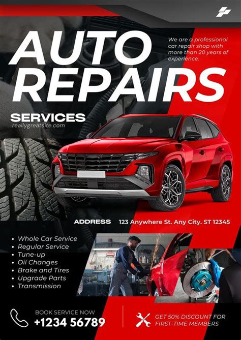 Car Repairs Services Template Car Repair Service Auto Repair Car