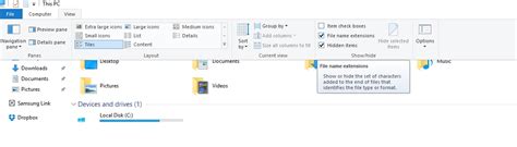 โชว นามสกล ไฟล Show file name extensions ใน Windows 10