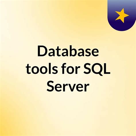 Database Tools For Sql Server Iheart