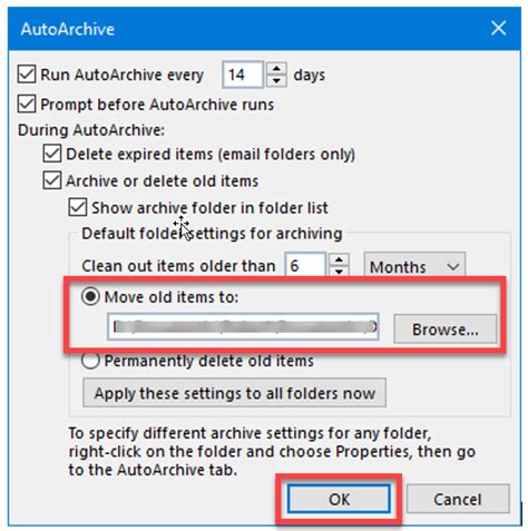 Fix Auto Archive Is Not Working In MS Outlook