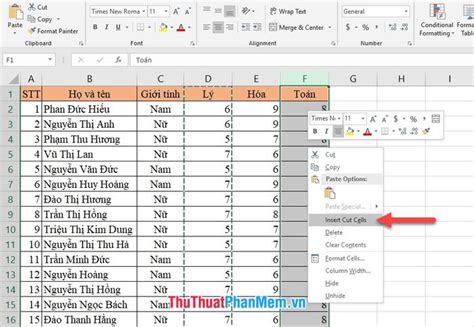 Moving Columns And Rows In Excel