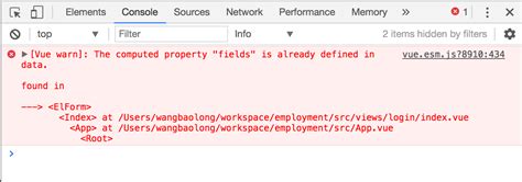 【vue冲突解决】 Vue Warn The Computed Property Fields Is Already Defined