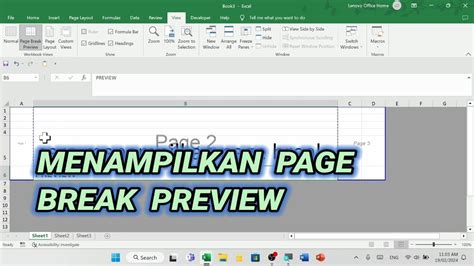 Cara Menampilkan Page Break Preview Di Lembar Kerja Microsotf Excel Youtube Cara Menampilkan Page Break Preview Di Lembar Kerja Microsotf Excel Youtube