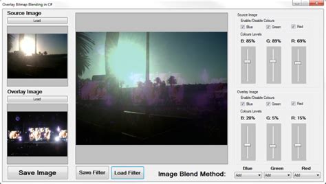 C How To Blending Bitmap Images Using Colour Filters Software By Default
