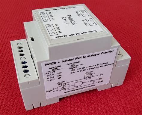 PWM2B Isolated Dual Channel PWM To Analog Converter Rev 4 TUTAN Automation