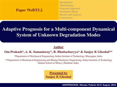 Pdf Adaptive Prognosis For A Multi Component Dynamical System Of Unknown Degradation Modes