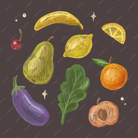 손으로 그린 분필 그림 무료 벡터