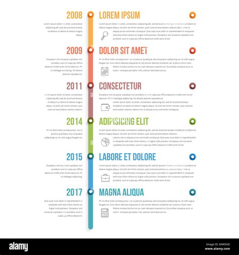 Vertical Timeline Template Free