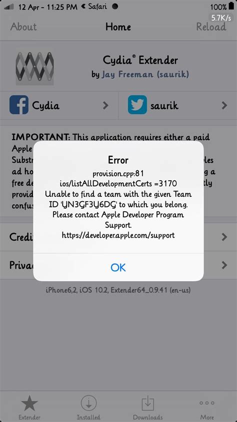 [help] how can i fix this error 81 r jailbreak