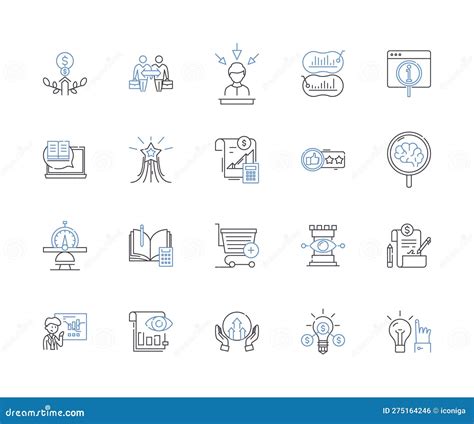 Event Management Outline Icons Collection Organizing Planning