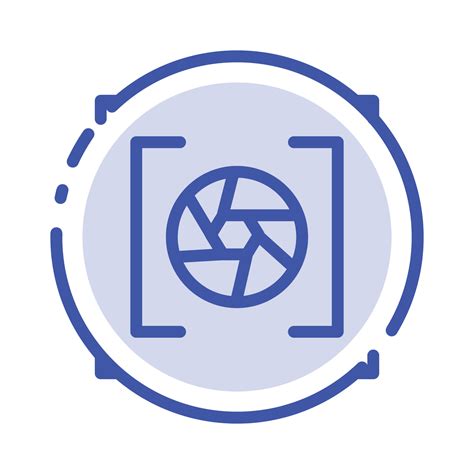Camera Aperture Lens Photography Blue Dotted Line Line Icon 13289601 Vector Art At Vecteezy