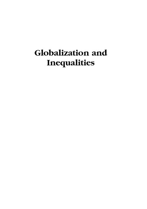 Pdf Globalization And Inequalities Complexity And Contested Modernities