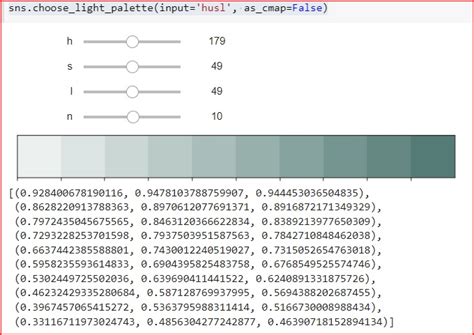 Seaborn Choose Light Palette Method