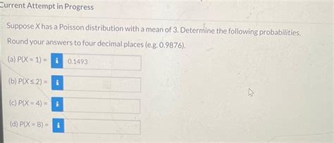 Solved Suppose X Has A Poisson Distribution With A Mean Of Chegg