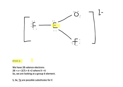 SOLVED:Consider the following Lewis structure where E is an unknown element: What are some ...