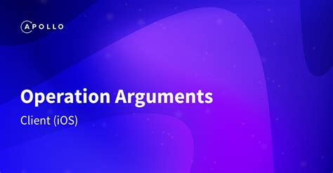 Operation Arguments Apollo Graphql Docs