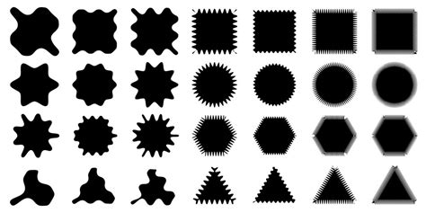 Coleção De Formas De Retângulo De Borda Zig Zag Elementos Retangulares Irregulares Conjunto De