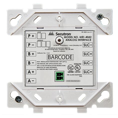 Secutron Mri 4042 Secutron Mri 4042 Secutron 4000 Series Zone