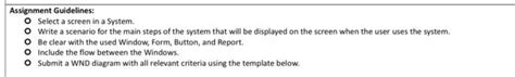 solved issignment guidelines select a screen in a system