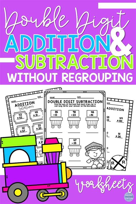Double Digit Addition And Subtraction Without Regrouping Worksheets Addition And Subtraction