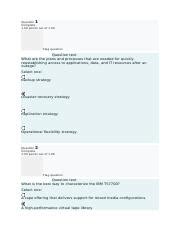 IBM Storage For IBM Z Quiz Docx Question Complete Points Out Of Flag Question