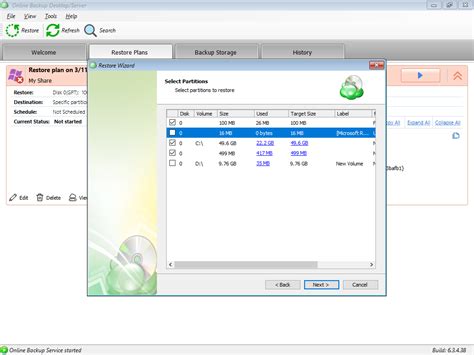 Image Based Backup Restore With Distinct Partition Structure