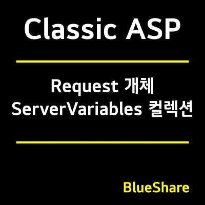 Request 개체 ServerVariables 컬렉션 Classic ASP 내장 개체 1
