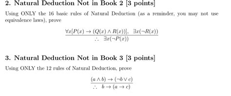 Solved 2 Natural Deduction Not In Book 2 3 Points Using