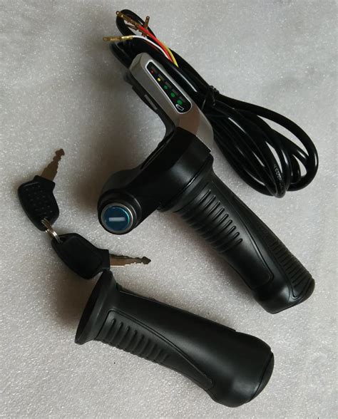 V DC Motor Speed Controller Twist Throttle Speed Handle Gas Accelerator With Ignition Lock