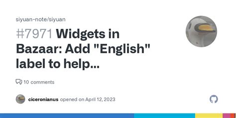 Widgets In Bazaar Add English Label To Help International Users