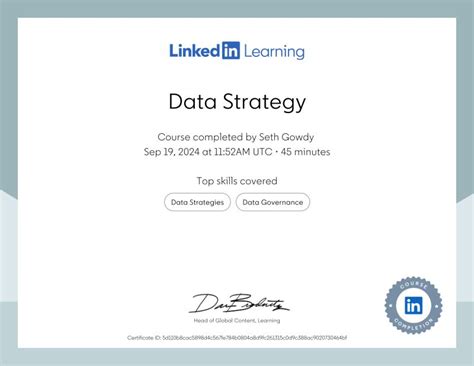 Seth Gowdy On Linkedin Certificate Of Completion