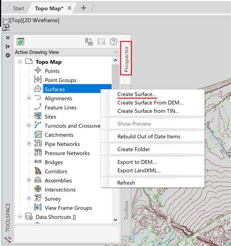 Solved Contour Lines On Topographic Map Are Not Showing As A Surface Autodesk Community