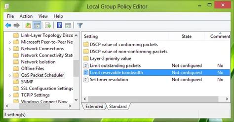 Limit Reservable Bandwidth Setting In Windows