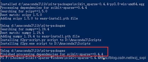 windows下安装cholmod和scikit sparse csdn博客