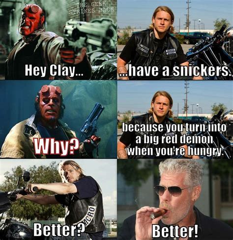 Snickers Sons Of Anarchy Sons Of Anarchy Memes Anarchy