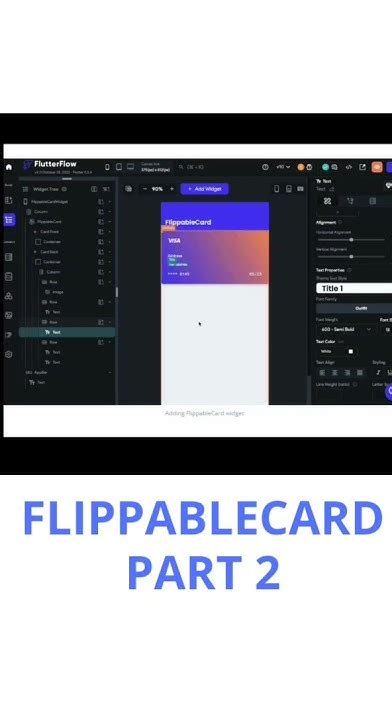 flutterflow flippablecard widget part 2 flutter flutterflow videotutorial shorts
