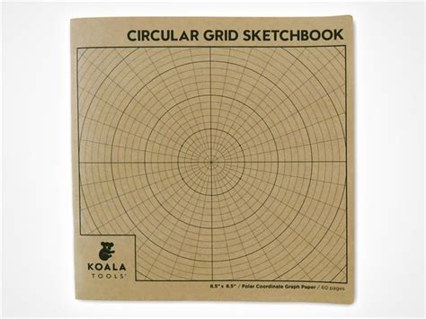 Circular Grid Polar Coordinates Kraft Cover Sketchbook Sketch Book Coordinate Graphing