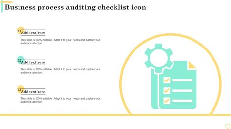 Business Process Auditing Checklist Icon Ppt Template