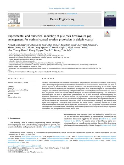 Pdf Experimental And Numerical Modeling Of Pile Rock Breakwater Gap