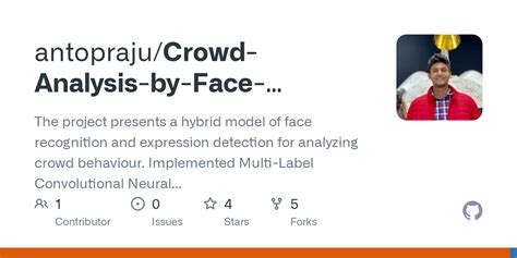 Github Antopraju Crowd Analysis By Face Recognition And Expression Detection The Project