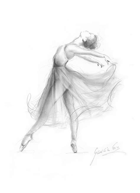 Ballerina Drawing Ballet Dancer Pencil Sketch Art Print By Ewa Gawlik X Small Ballerina