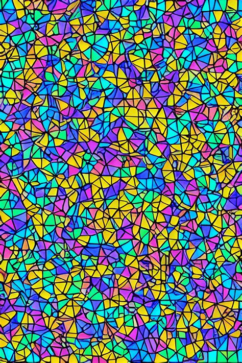 orthogonal maze with rainbow colored cells · creative fabrica