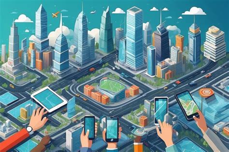 Premium Photo City Transportation It Infrastructure And Cloud Computing Technology Concept