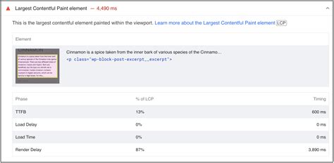 Performance How To Address Render Delay Affecting Largest