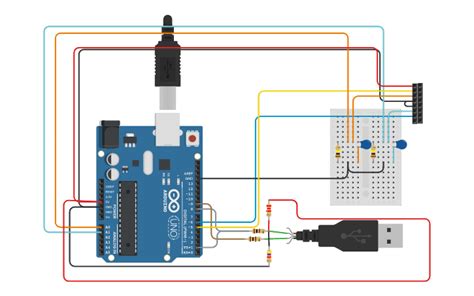 Circuit Design Joystickport To Usb Tinkercad