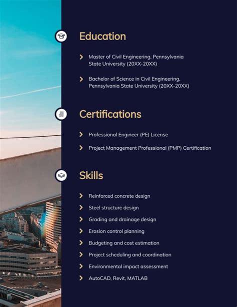 Civil Engineer Portfolio Template Visme