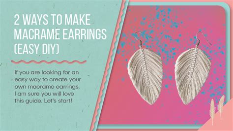 2 ways to make macrame earrings easy diy craft push